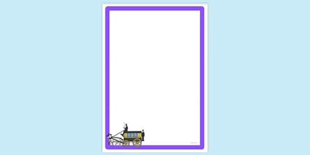 Horse and Coach Carriage Page Border | Page Borders | Twinkl