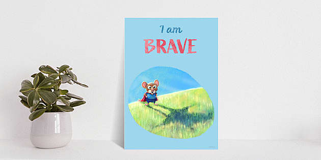 Brave Motivational Postcard | Twinkl Party (teacher made)