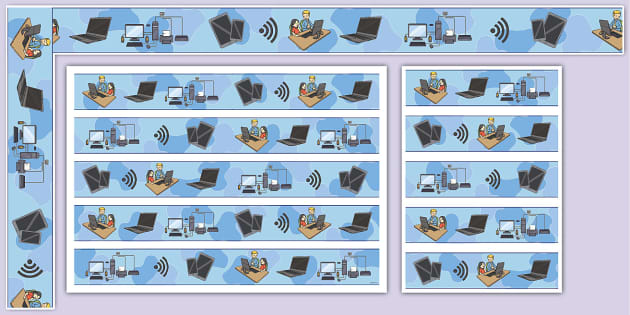 Computing and Online Safety Display Border (Teacher-Made)