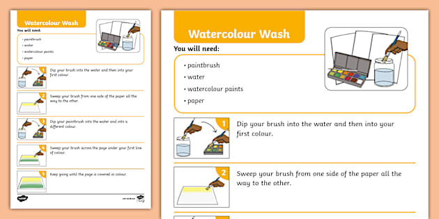 Worksheet Watercolour Wash - Twinkl
