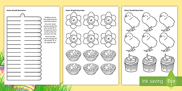 Easter Wreath Activity | Craft Template | Twinkl - Twinkl