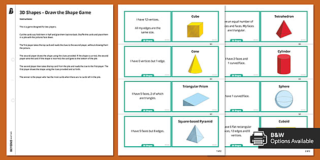 👉 3D Shapes - Draw the Shape Game | KS3 Maths | Beyond