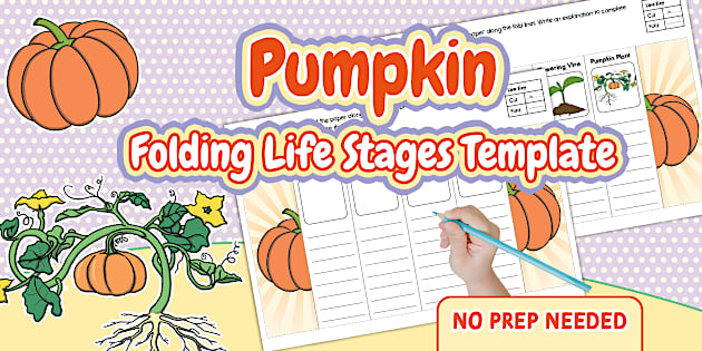 Pumpkin Folding Life Stages Template