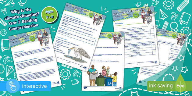 Why is the climate changing? Year 3 Reading Comprehension (Ages 7 - 8)