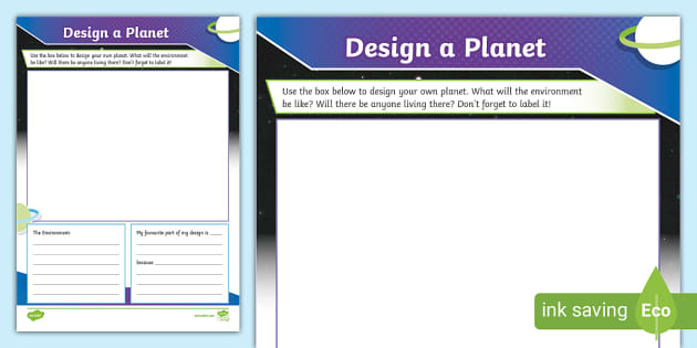 Design a Planet Worksheet (teacher made) - Twinkl