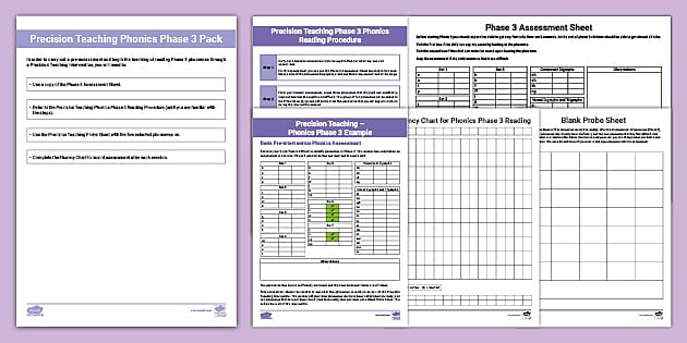 Precision Teaching Resource Pack (Phonics Phase 3)