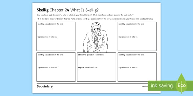 Skellig Chapter 24 What Is Skellig? Worksheet (teacher made)
