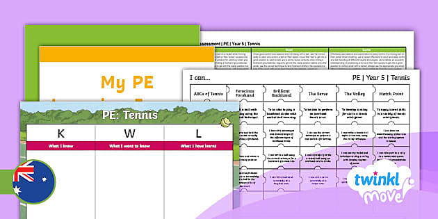 Move PE Year 5 Net and Wall: Tennis: Assessment Pack