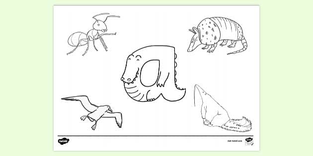 letter a coloring pages preschool