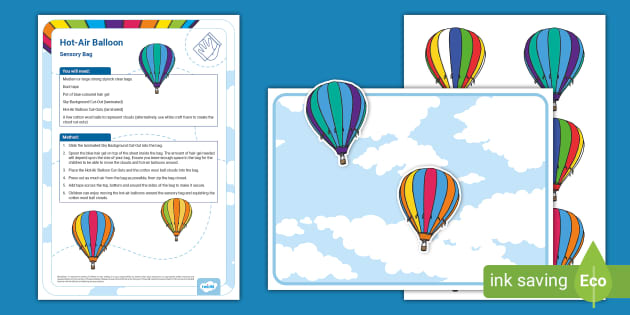 Hot-Air Balloon Sensory Bag | Twinkl (teacher made) - Twinkl