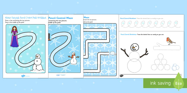 Winter Themed Pencil Control Activity Pack (teacher made)