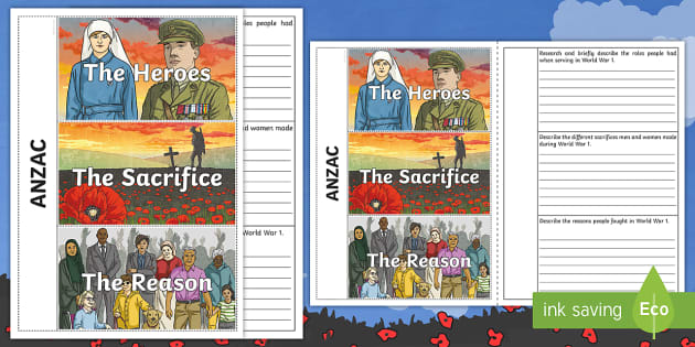 Anzac Day Flapbook (teacher made) - Twinkl