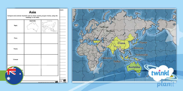 Year 6 HASS Geography Asia Home Learning Tasks - Twinkl