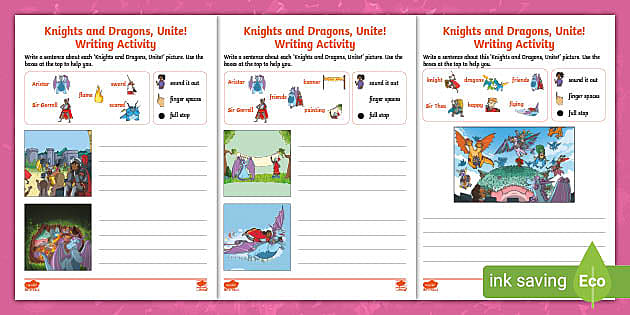 Knights and Dragons, Unite! Writing Activity
