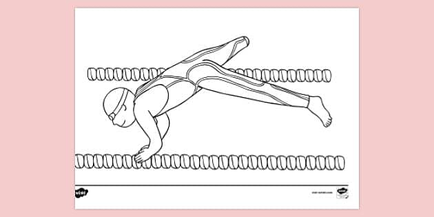 FREE! - Paralympic Swimming Colouring Sheet | Colouring Sheets