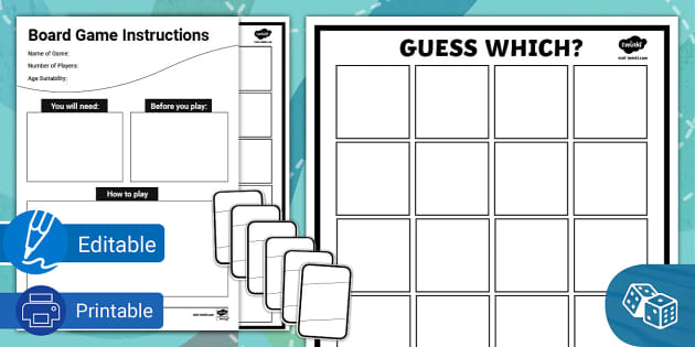 Design Your Own Guess Which Board Game for Family Fun