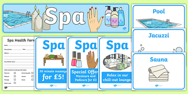 Spa Role Play Pack (nauczyciel wykonał) - Twinkl Spa Role Play Pack (nauczyciel wykonał) - Twinkl