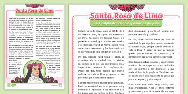 Historia de Santa Rosa de Lima para niños | Twinkl Perú