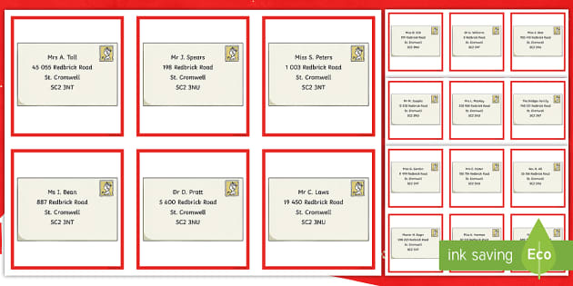 Christmas Cards Number Ordering Sorting Cards