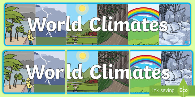 FREE! - 👉 World Climates Display Banner (teacher made)
