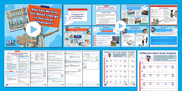 Geo Wonderers LKS2: Settlements Lesson Pack 4 (teacher made)