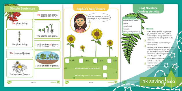 Plant-Themed Activity Booklet (Ages 3 - 5) - Twinkl