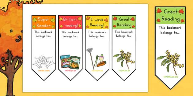 FREE! - Autumn Bookmarks (teacher made) - Twinkl