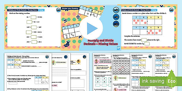 👉 Y5 DiM: Step 12 Multiply and Divide Decimals – Missing Values