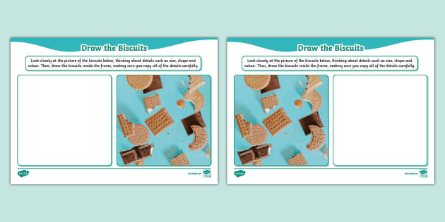 Draw the Biscuits Worksheet (teacher made) - Twinkl