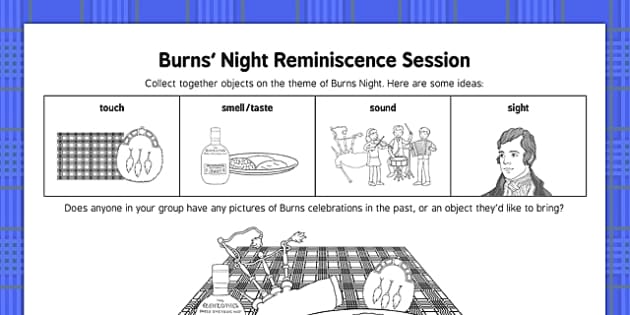 Burns Night Reminiscence Session (teacher made) - Twinkl