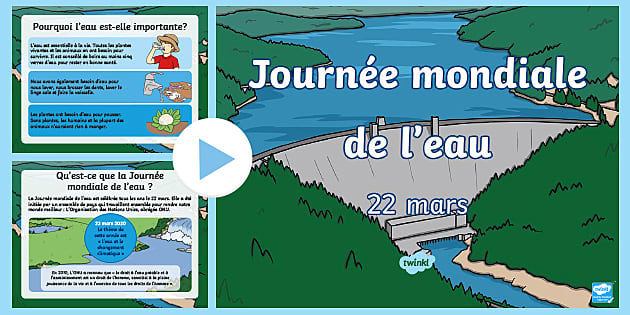 Powerpoint : La Journée mondiale de l'eau (teacher made)