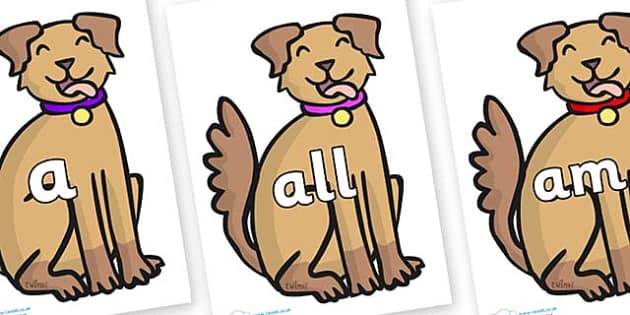 Foundation Stage 2 Keywords on Dog (Teacher-Made) - Twinkl