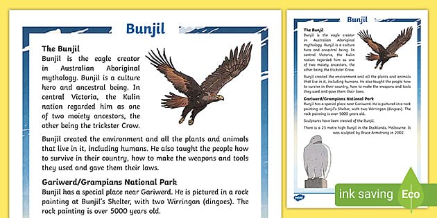FREE! - Bunjil Fact File (teacher made) - Twinkl