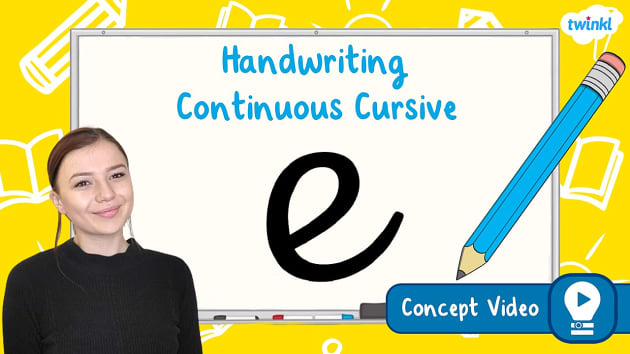 FREE! - The Letter 'e' | Cursive Handwriting Concept Video