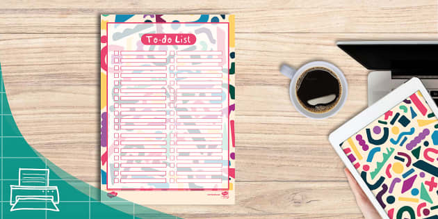 Coloured Shapes | To Do List | Twinkl Busy Bees - Twinkl