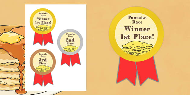 Pancake Race Medals (teacher made)