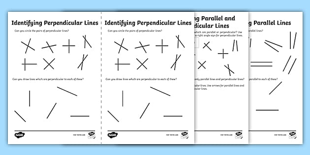 Identifying Parallel and Perpendicular Lines Worksheet / Worksheet Pack ...