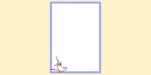 Ribbon Gymnastics Yeon Jae Son Page Border (Teacher-Made)