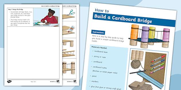 How to Build a Cardboard Bridge (teacher made) - Twinkl
