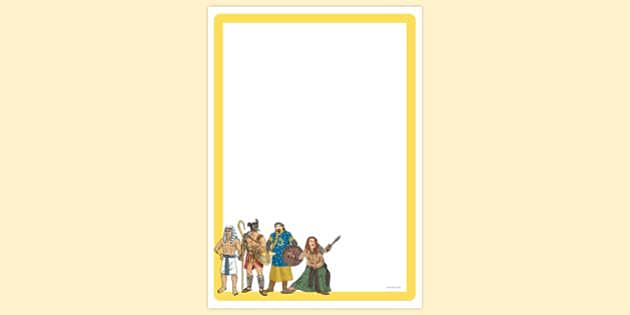 Simple Blank Historical Figures Page Border | Twinkl