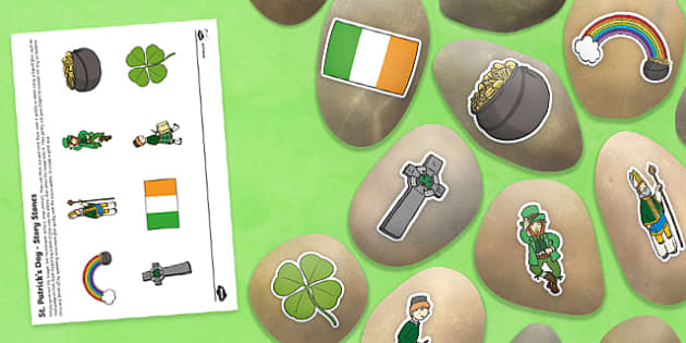 St Patrick's Day Story Stone Image Cut-Outs | Story Telling