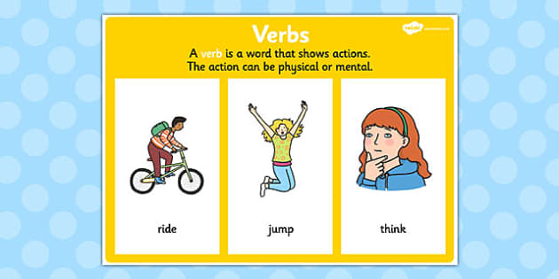 Verb Display Poster (teacher made)