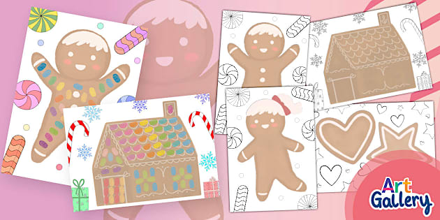 Gingerbread Fingerprint Posters (teacher made) - Twinkl