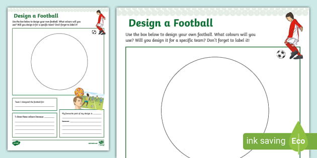 Design a Football Worksheet (teacher made) - Twinkl