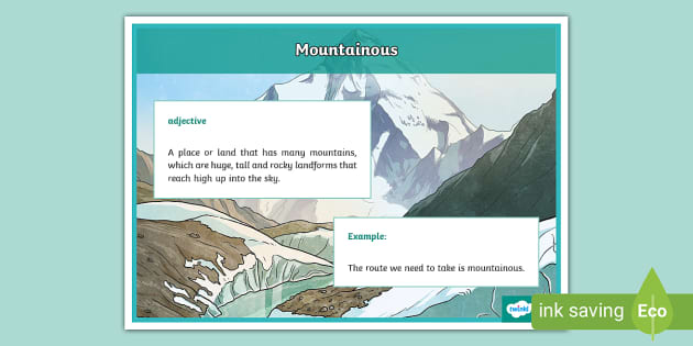 Mountainous Definition Display Poster (Hecho por educadores) Mountainous Definition Display Poster (Hecho por educadores)