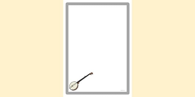 FREE! - Simple Blank Banjo Border | Page Borders | Twinkl