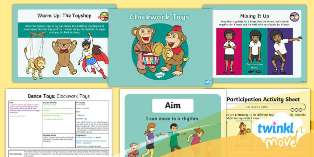 👉 Twinkl Move - Year 2 Dance: Toys Lesson 5 - Clockwork Toys