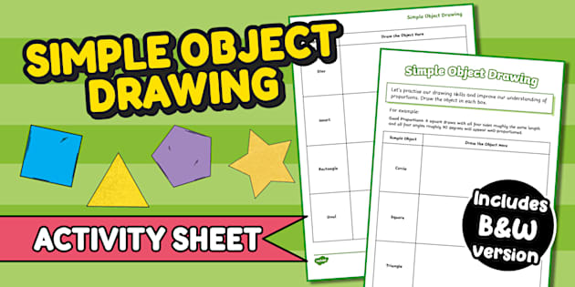 Simple Object Drawing Sheet for Visual Arts (teacher made)