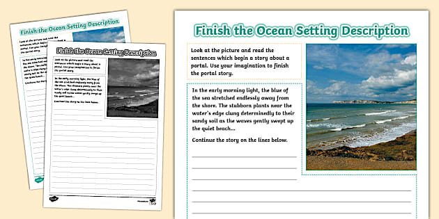 Finish the Ocean Setting Description Writing Template Finish the Ocean Setting Description Writing Template