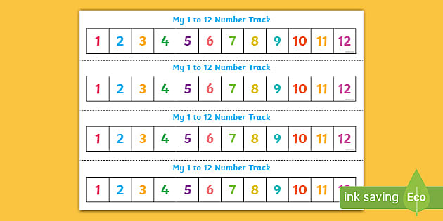  Numbers 1 12 Number Track teacher Made 